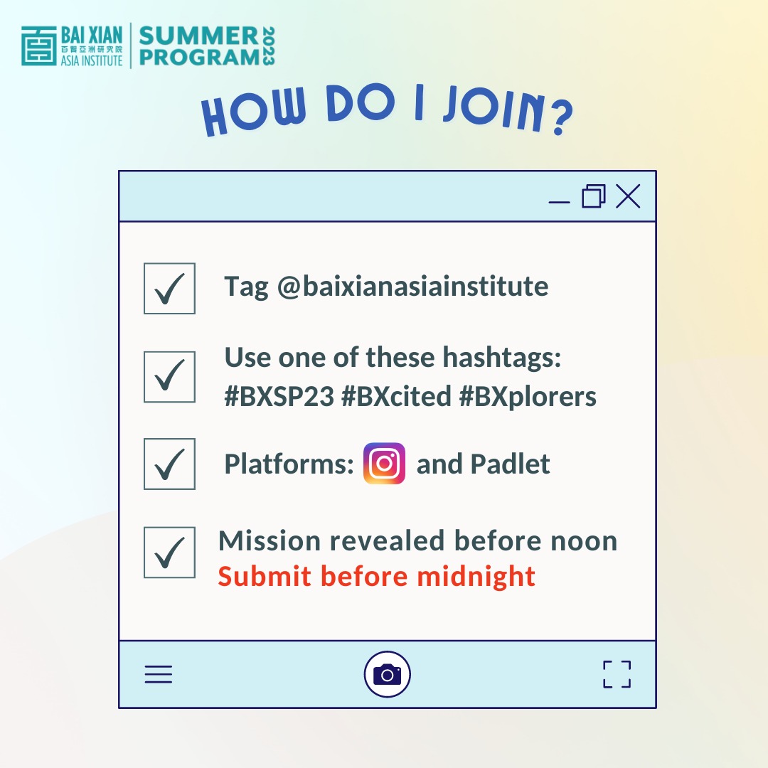 BXAI Summer Program 2023 – Bai Xian Asia Institute
